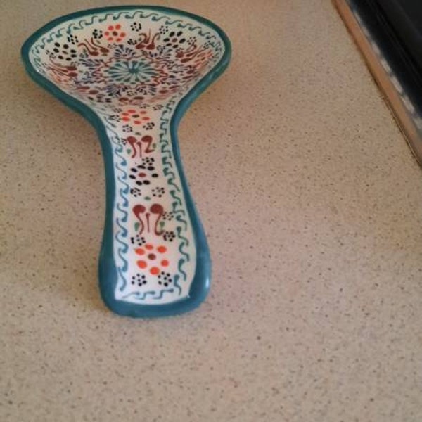 14 Color Ceramic Spoon Rest, Handmade Pottery, Ladle Rest, Kitchen ...