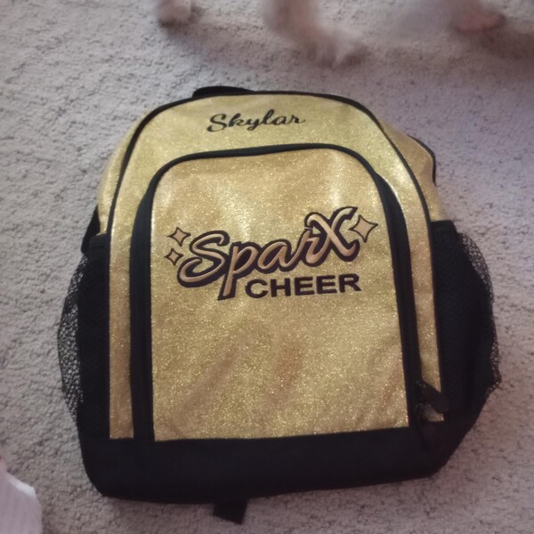 Personalized Embroidered GLITTER Backpack Cheer Bag Sports Backpack - 6 ...