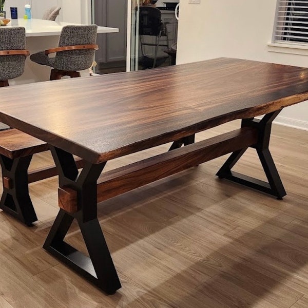 Farmhouse Style Table Legs, Dining Table Legs for Wood Top, Rustic X ...