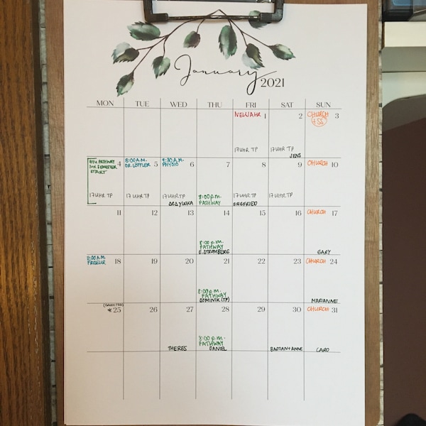 2025 2026 Calendar Bundle | Printable Editable Portrait Monthly ...