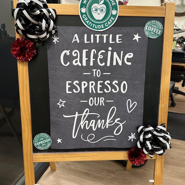 Teacher Appreciation Coffee Shop Printable Pack, Coffee Themed Teacher ...