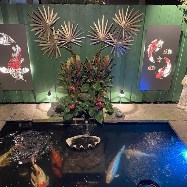 Metal Privacy Screens | Koi Fish Art | Decorative Screens | Oversize ...