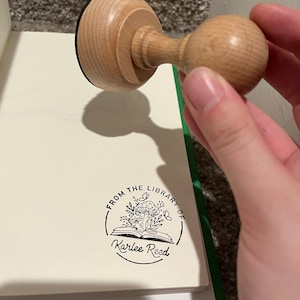 Custom Book Stamp. Self Ink or Wood Handle. Personalized With Your Name ...