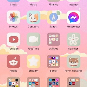 Cute Hand-drawn iPhone App Icon Set ios & Android - Etsy