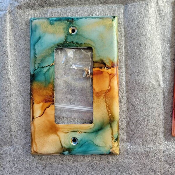 Colorful Abstract Art Light Switch / Electrical Outlet Cover - Toggle ...
