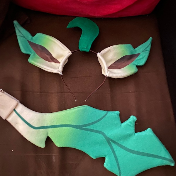Grass Type Leaf Green Fox Cosplay Ears or Tail - Etsy