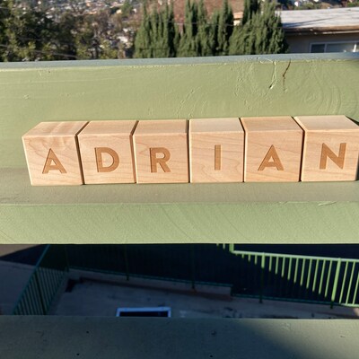 Custom Name Wooden Blocks handmade Personalized Blocks on - Etsy