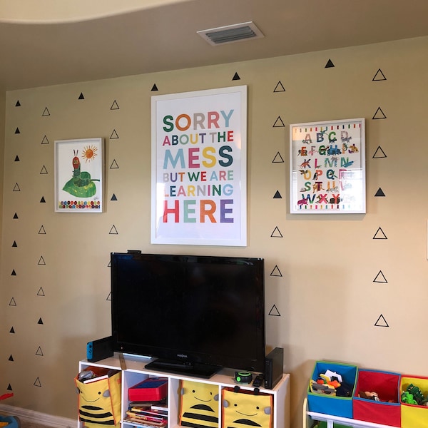 Sorry About the Mess but We Are Learning Here Rainbow Classroom Decor ...