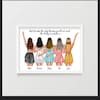 Personalised 5 Friends Best Friend Print, Best Friends, My Girls, A4 or ...