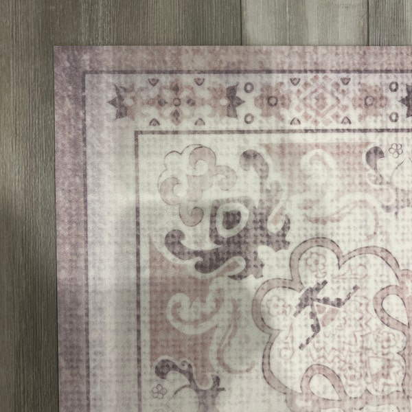 EZRA Art Mat, Red Vinyl Protective Mat, Persian/turkish Design ...