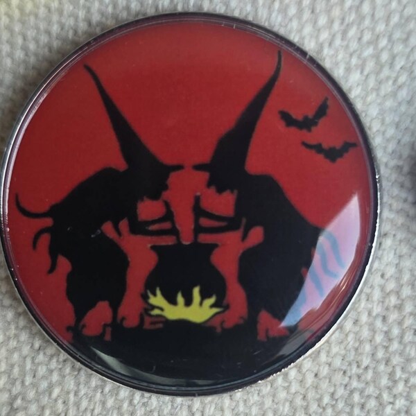 Vintage Witches Pin, Vintage Inspired Halloween Pin, Halloween Pin ...