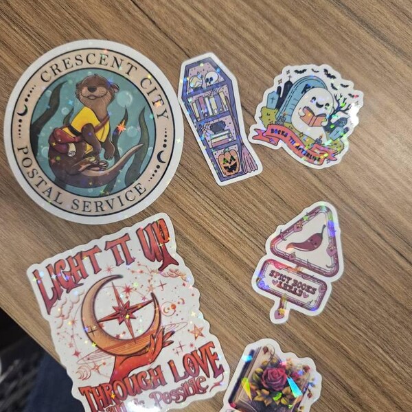 Crescent City River Otter Postal Service Holographic Sticker, HOSAB ...