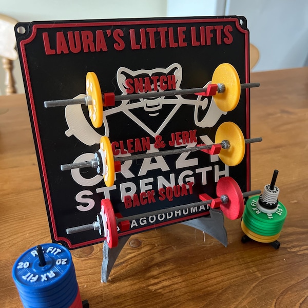 Weightlifting Personal Tracking Board, 5 Lifts, Show off Your Work on 5 ...