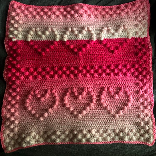 CAT BOBBLE BLANKET Crochet Pattern, Baby Blanket Crochet Pattern, Easy ...