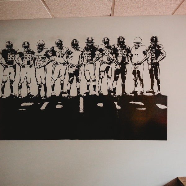 Football Wall Decal. Sports Wall Art Football Room Decor. Team Football ...