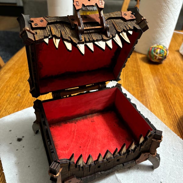 Mimic Monster Chest: Laser Cut Files (SVG, PDF, CDR) - Etsy