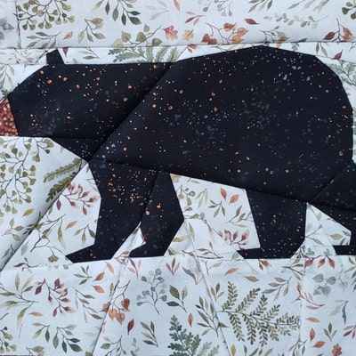 Black Bear Paper-piecing Quilt Pattern, PDF - Etsy
