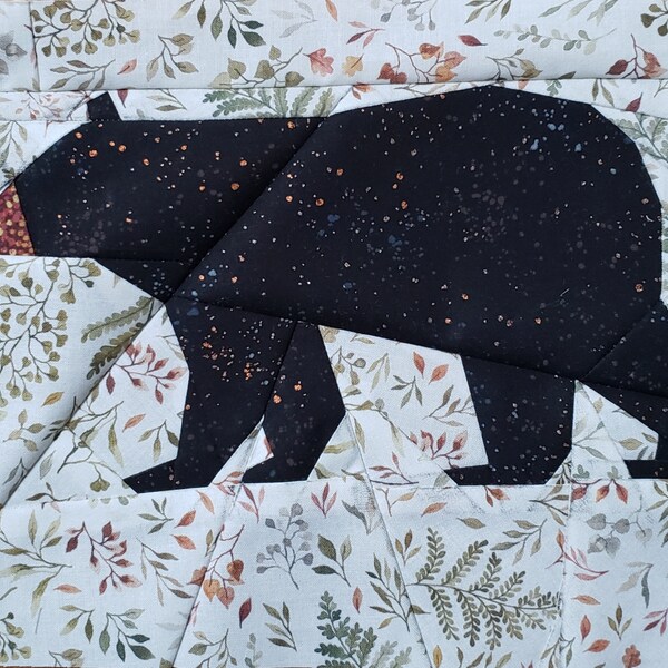 Black Bear Paper-piecing Quilt Pattern, PDF - Etsy