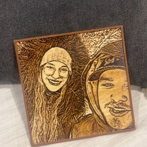 Personalized Just Custom Wood Burned Photo on Wood Country Art - Etsy