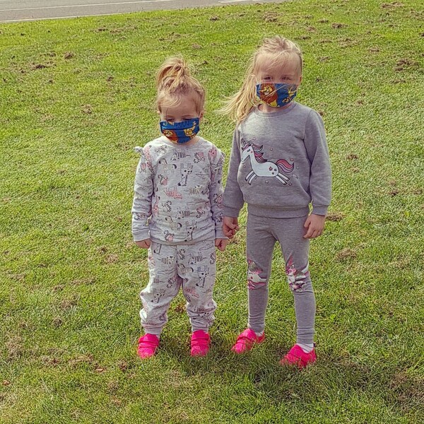 School Face Mask Kids & Adult Adjustable Masks Handmade in UK Soft ...