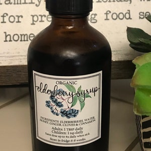 Custom Elderberry Syrup Labels, Printed Elderberry Syrup Stickers ...