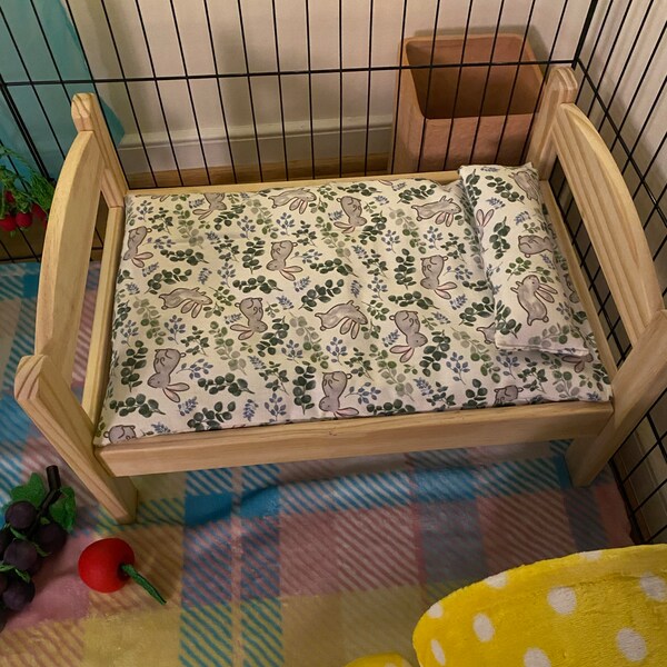 Doll Bed Comforter Set [ Bunny Bedding [ for the Ikea Duktig Doll Bed ...