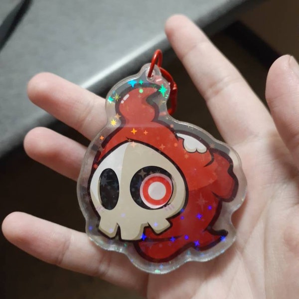 Fire Spirit Shaker Keychain | Castle Demon Acrylic Charm | Anime Kawaii ...