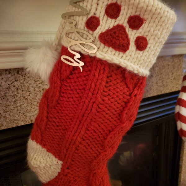 Stocking Name Stocking Names Metal Stocking Name Tag Christmas Decor ...