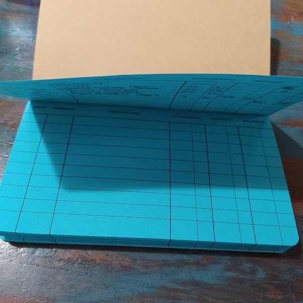 CHECKBOOK Register Traveler's Notebook Insert - Choice of 23 Colors and ...