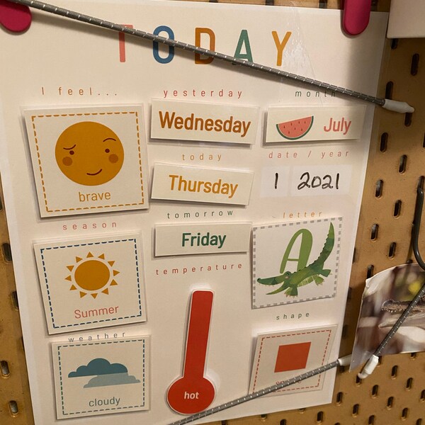 Circle Time Morning Board I Homeschool Calendar I Weather Chart I Kids ...