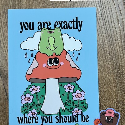 Kitsch Cake Cute Character Wall Decor, Cottagecore, Aesthetic Quote ...