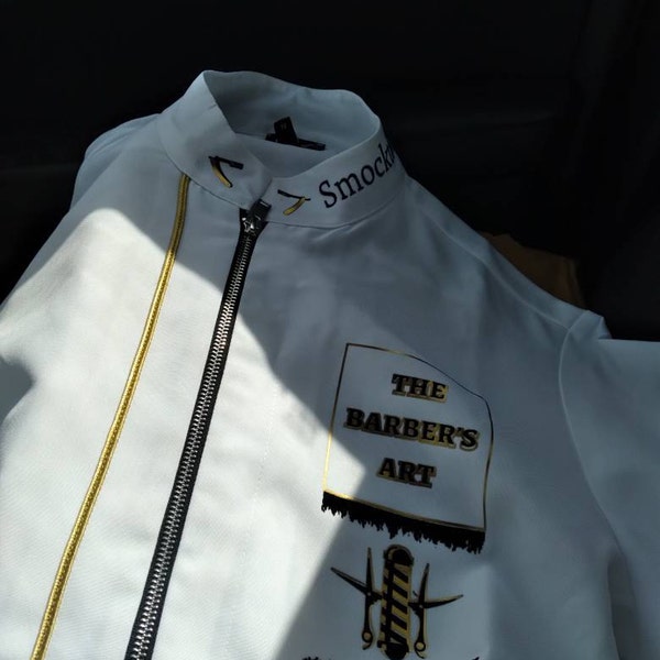 Premium Barber/hair Stylist Grooming Smocks for Women,black&gold,barber ...