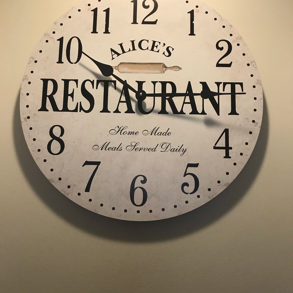Personalized Kitchen Wall Clock- White Kitchen Clock - Etsy
