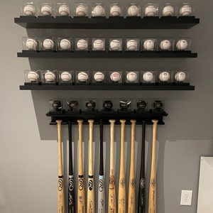 Vertical Baseball Bat Display Rack for Regular Bats priced by the Inch ...