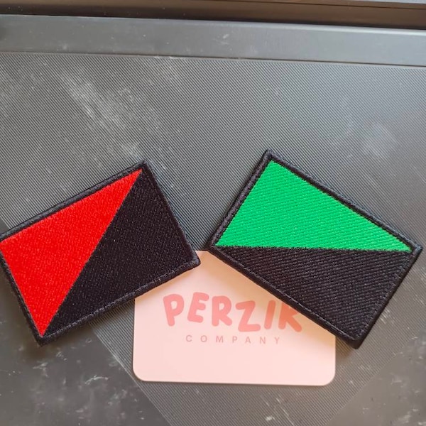 Anarchist (anarcho-syndicalism) Flag Embroidered Patch | Antifa ...