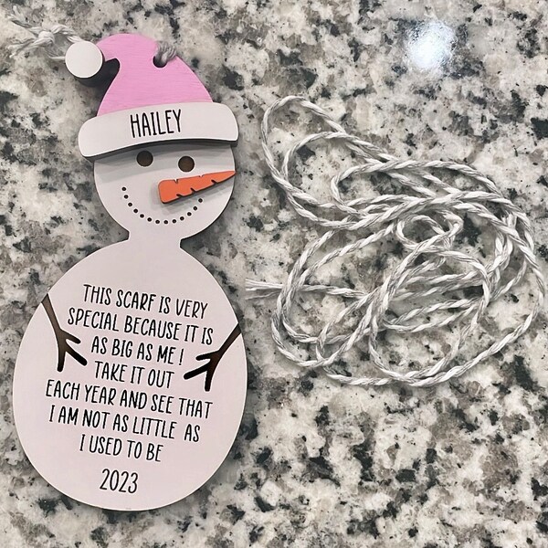 Personalized Snowman Height Ornament Keepsake, 2025 Babies First ...