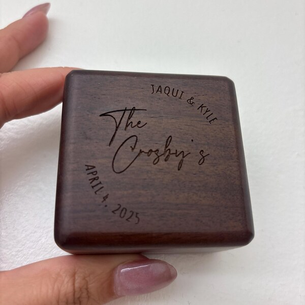 High Quality Wedding Ring Box for Ceremony, Custom Wood Ring Box ...