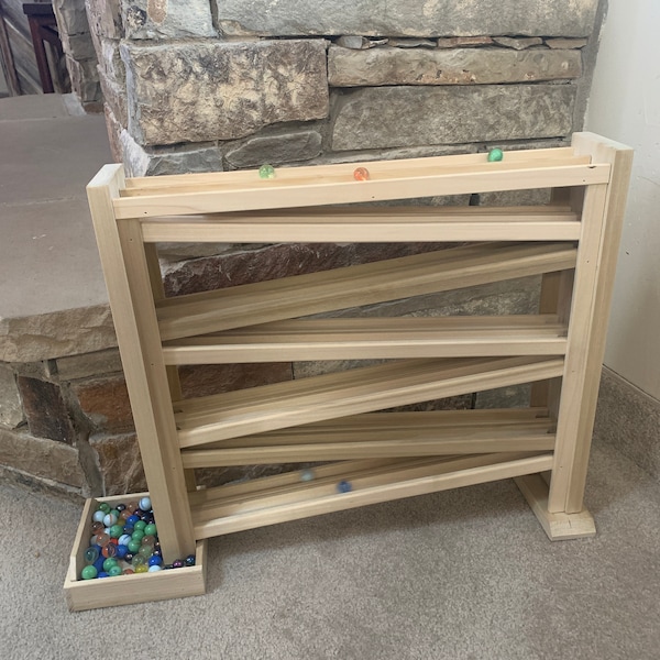 Wooden Double Marble Roller - Etsy