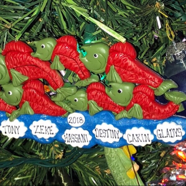 Family of 7 Eskimo Igloo, Elf Tree, Salmon, Cardinal, Walrus, Snowman ...