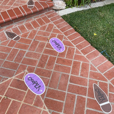 Buzz and Woody Customizable Floor Decals Set of 8 12 Toy Story Foot ...