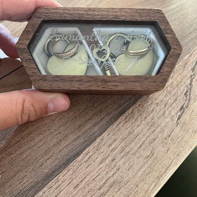 Personalized Wedding Ring Box,double Slot Wedding Ring Box,engagement ...