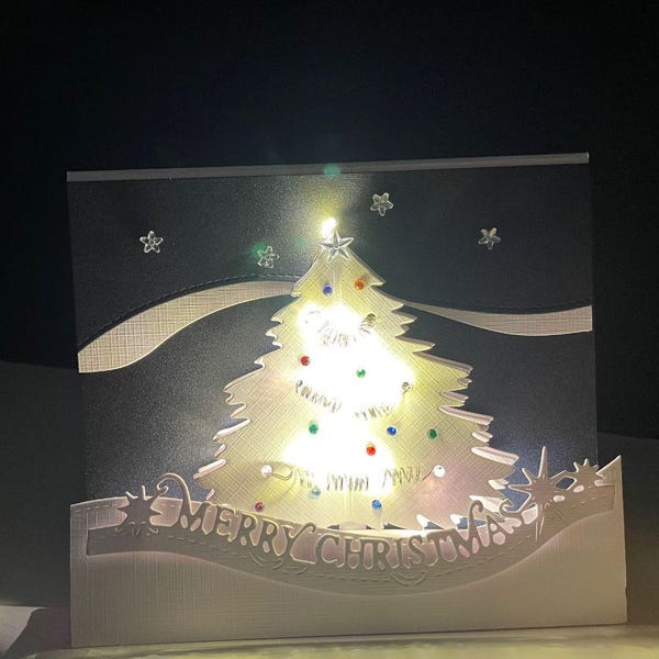 New Baby Boy Card Baby Shower Card Personalised Handmade Light up Card ...