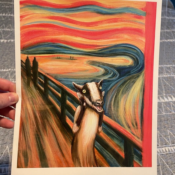 Scream Goat - Edvard Munch the Scream Parody - Alternative Portrait ...