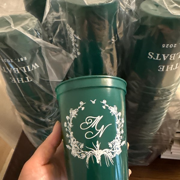 Personalized Wedding Cups, Frost Flex Cups, Modern Wedding Favors ...