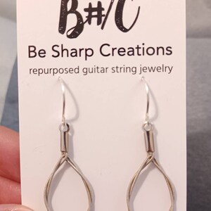 Wrapped Teardrop Guitar String Earrings - Etsy