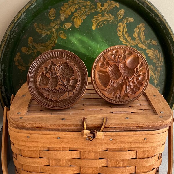 Large Antique Treen Dairy Butter Stamp - Wooden Butter Mould - Scottish ...