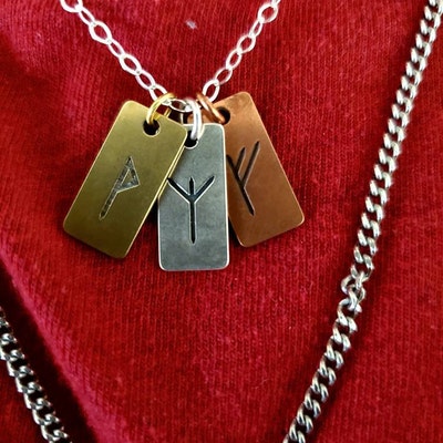 Runic Symbol Jewelry Viking Jewelry Silver Viking Rune Necklace Norse ...