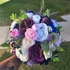 Navy Blue Cake Flowers, Navy Cake Topper, Silk Cake Flowers, Blue Cake ...