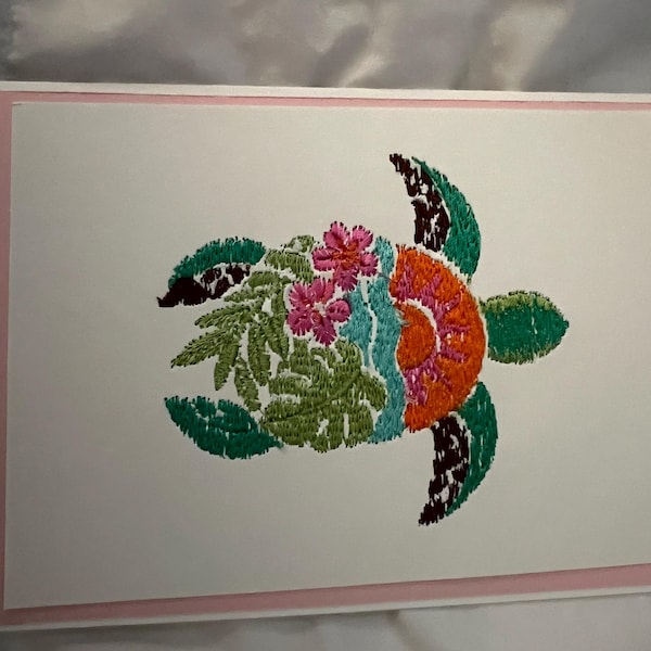 Sea Turtle Embroidery Design, Landscape Machine Embroidery, Tortoise ...