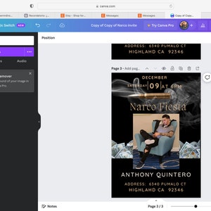 Narco Invitation - Etsy